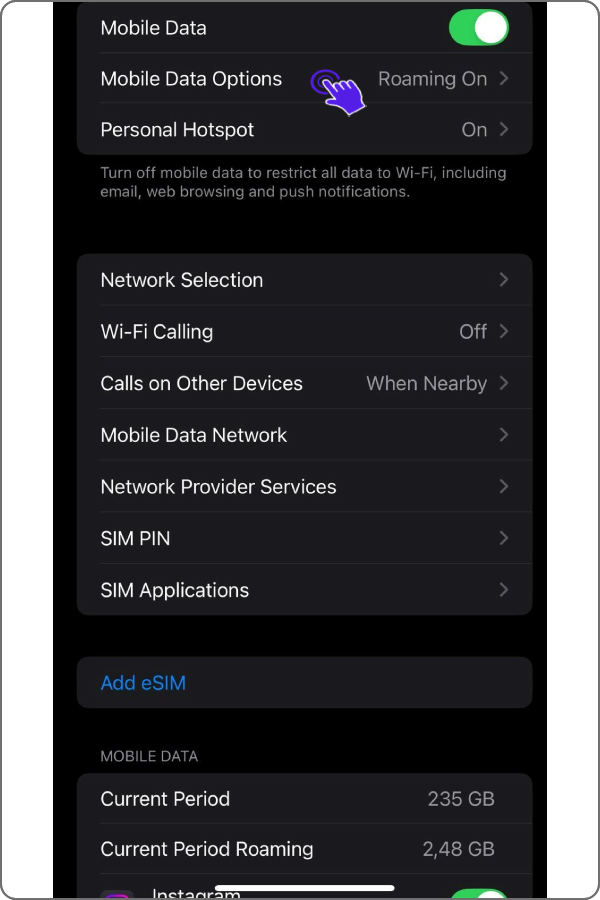 Включване на мобилни данни в роуминг - Настройки за мобилен интернет и ...